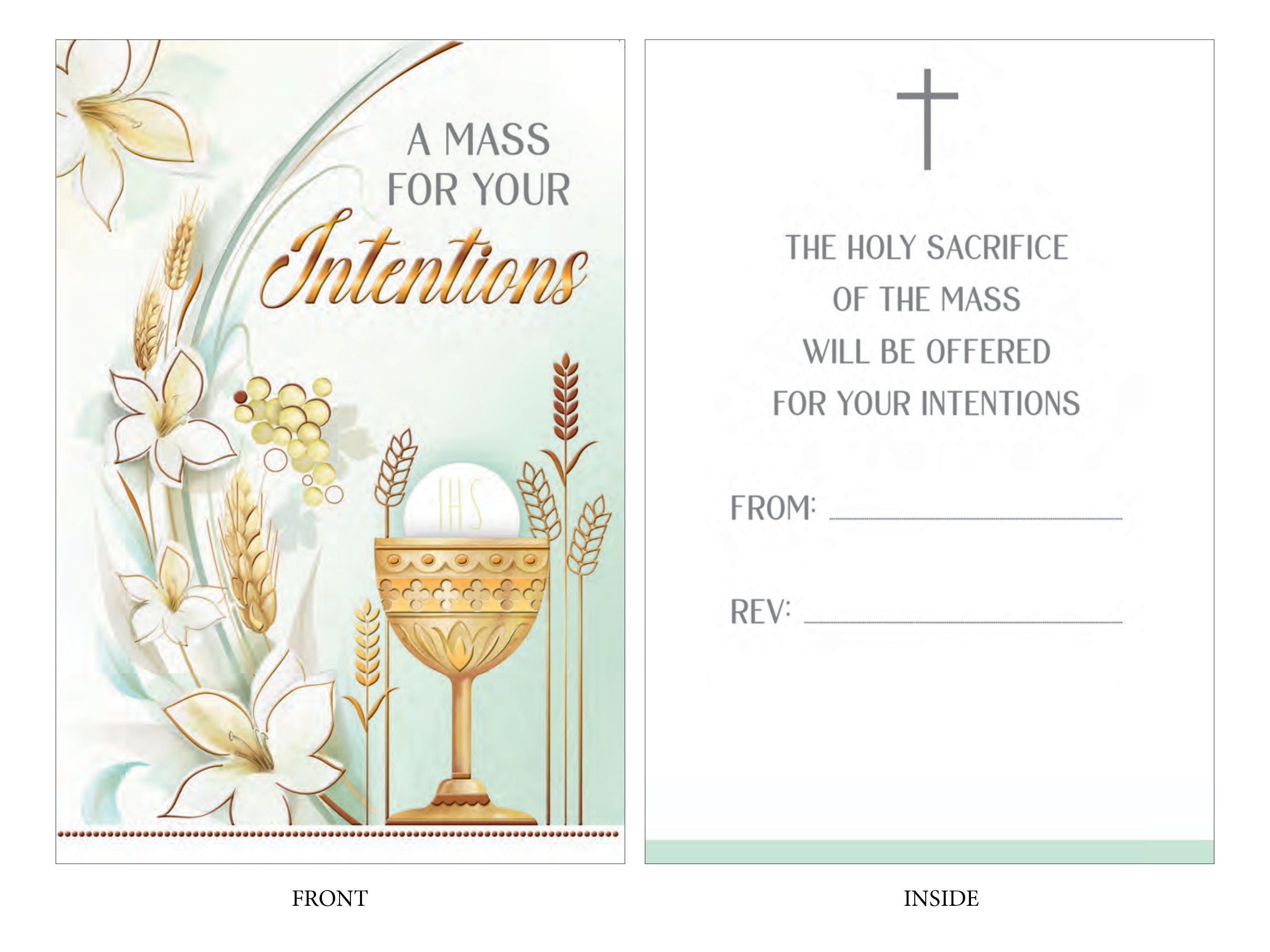 Mass Intention Card For The Living – Christian Supplies Adelaide