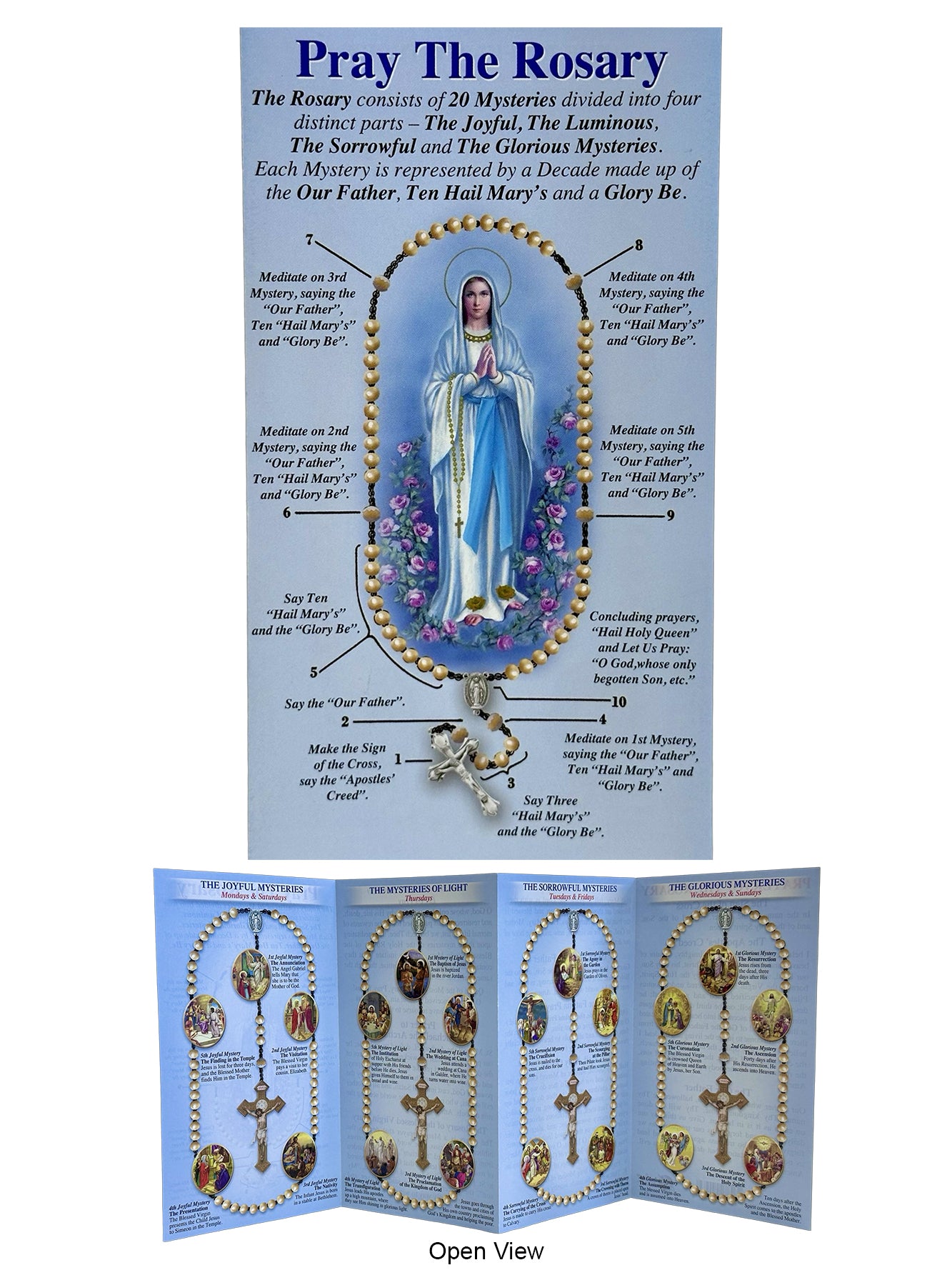 How to Pray the Rosary Leaflet – Christian Supplies Adelaide