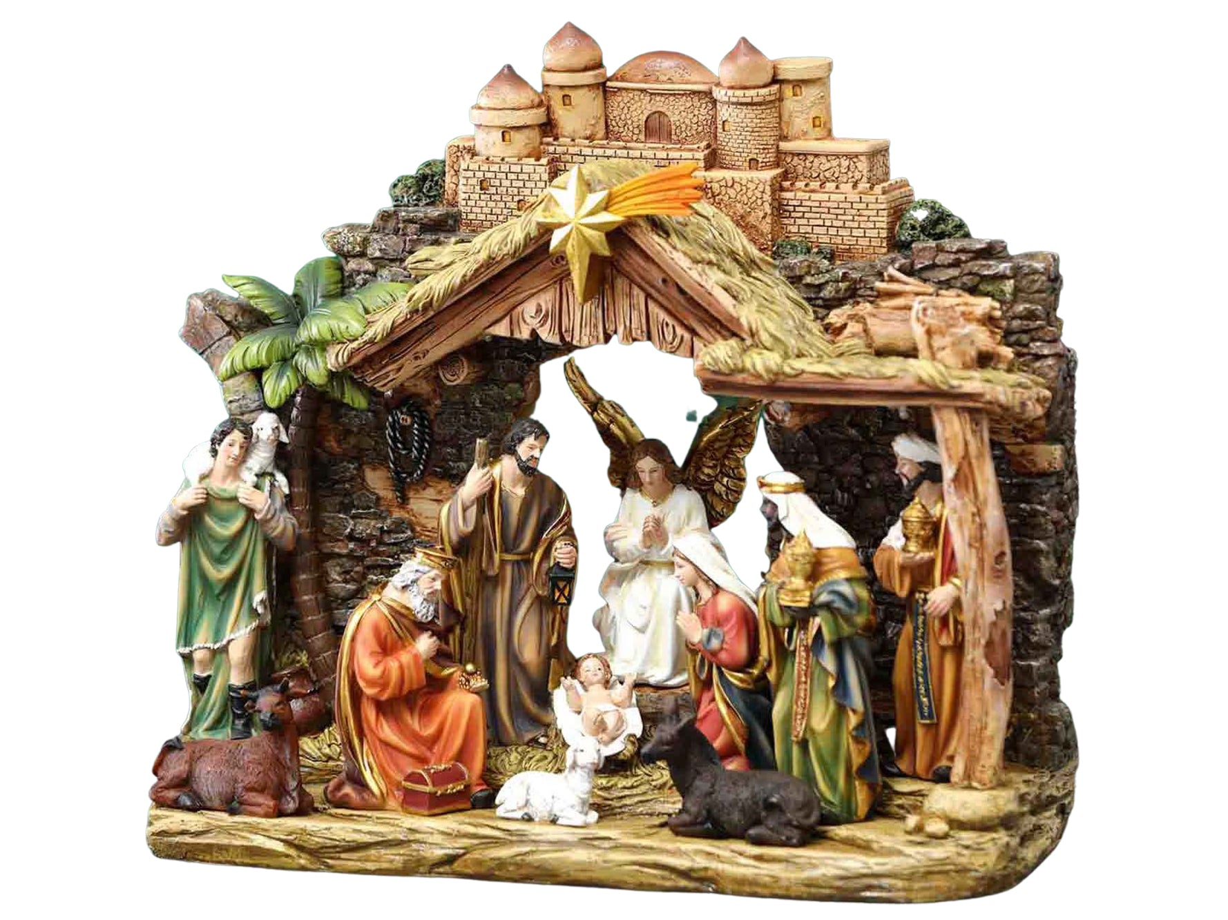 All In One Nativity Set Large - Resin – Christian Supplies Adelaide
