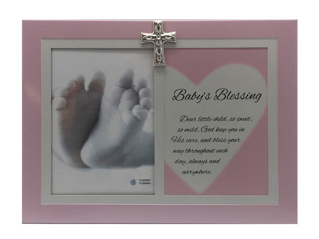 Baby Blessing Frame - Pink – Christian Supplies Adelaide