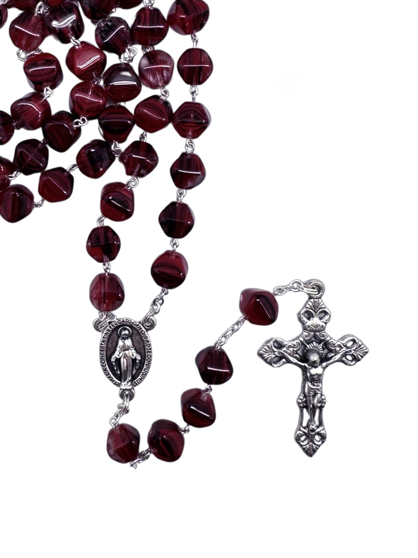 Glass Pyramid Rosary - Red – Christian Supplies Adelaide