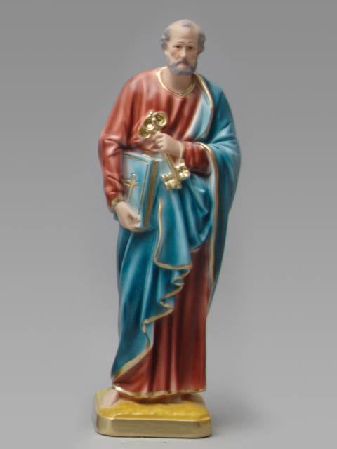 St. Peter Plaster Statue – Christian Supplies Adelaide