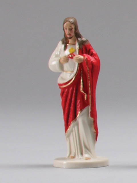 Plastic Statues Of Saints Sacred Heart Of Jesus Statue 20cm In Resin
